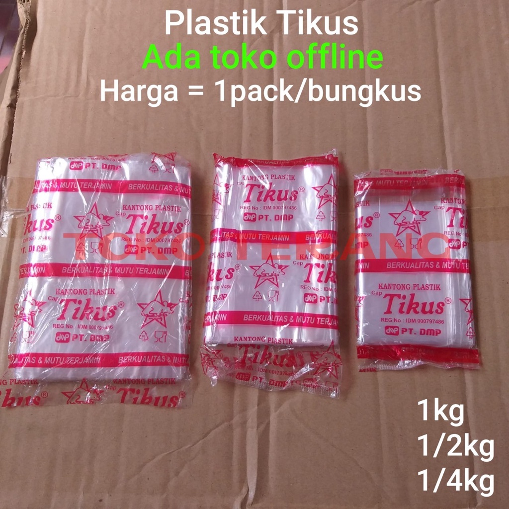 Jual Plastik tikus 1kg ½kg ¼kg / Plastik Bening Murah / Plastik Es ...