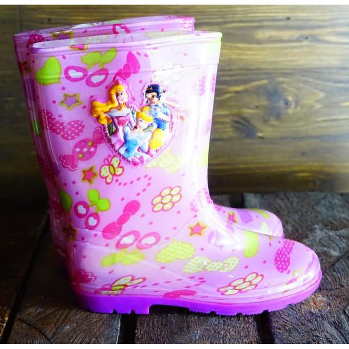 Jual Sepatu Boots Hujan Anak Anti Air Disney Princess Import S72 ...