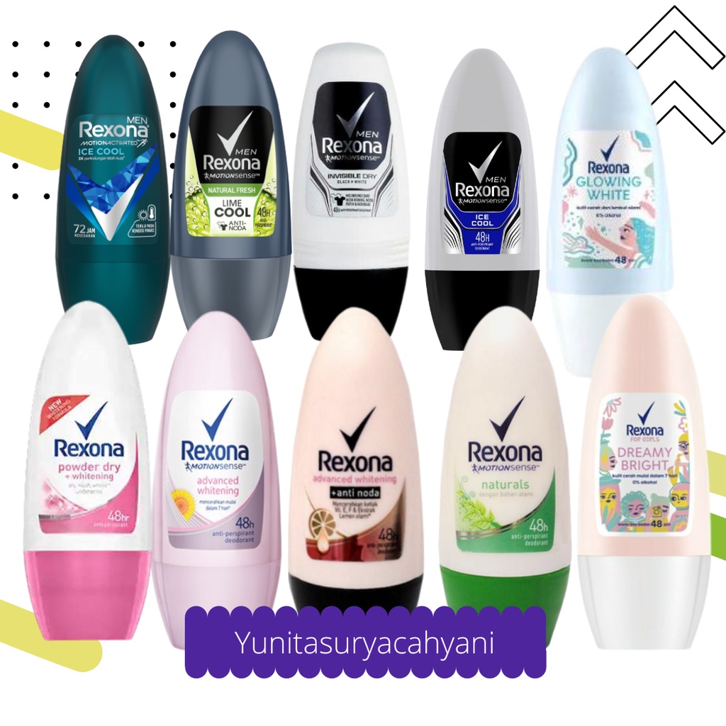 Jual Rexona glowing white 40ml/ Women Anti Perspirant Advanced ...