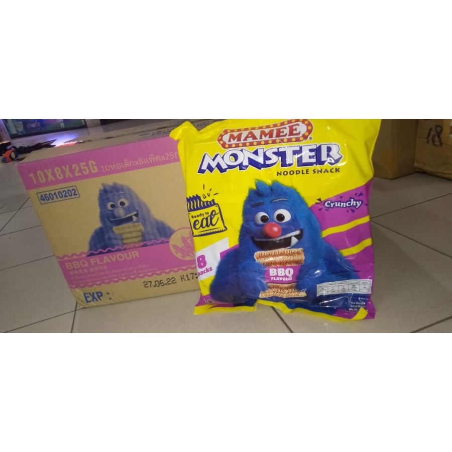 Jual Mamee Monster Barbeque / Mame monster rasa Barbeque 1 Dus ( 10Pcs ...
