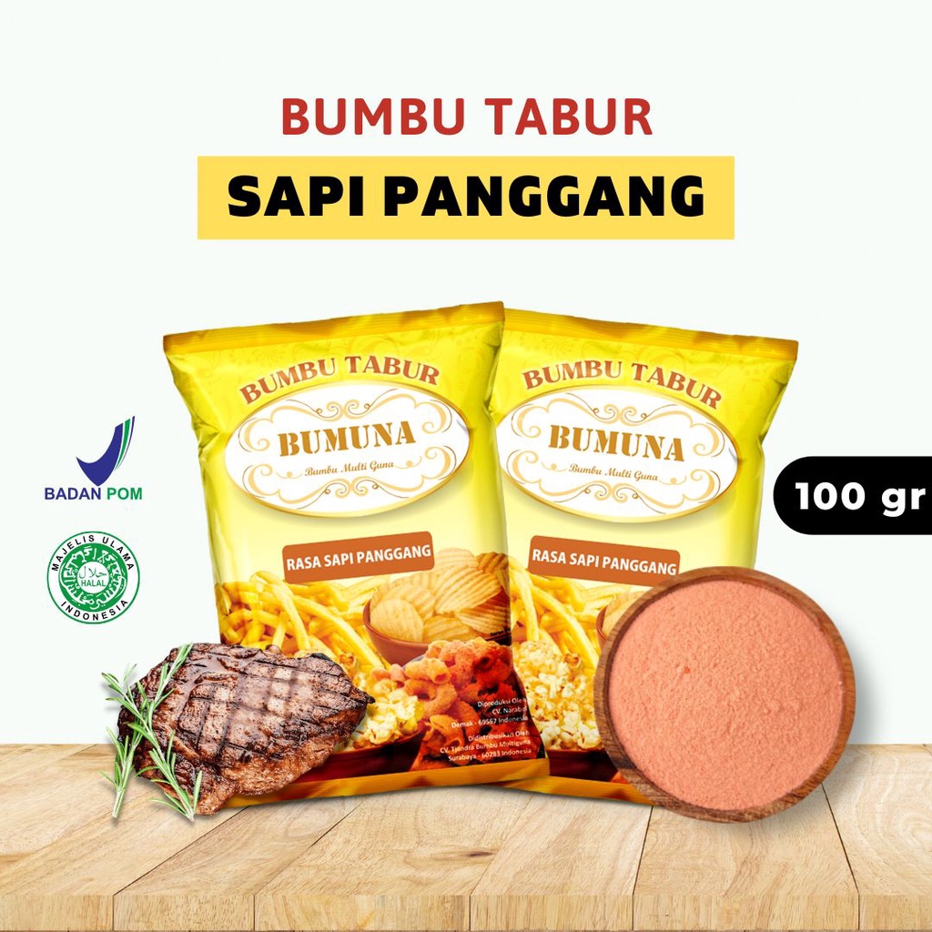 Jual Bumbu Tabur Sapi Panggang 100 Gram Bumuna / Seasoning Powder / Serbuk Tabur / Bumbu Tabur ...