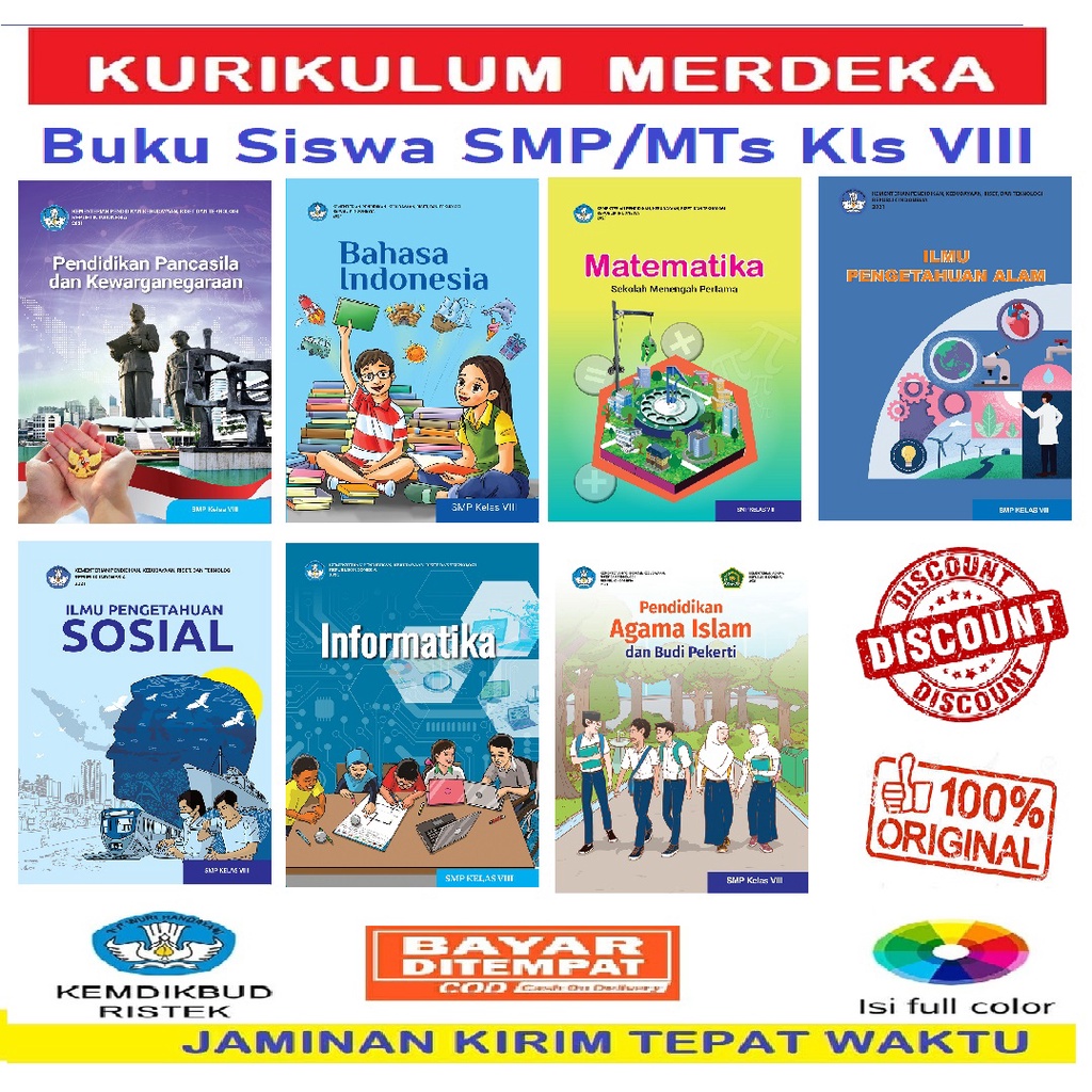 Jual Promo Buku Paket Siswa Smp Kelas 8 Kurikulum Merdeka Kemendikbud Ristek 2022 - dijual ...