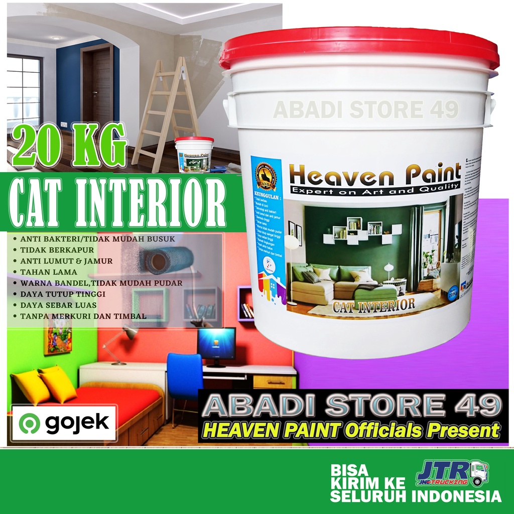 Jual CAT TEMBOK 20 KG | GRATIS ONGKIR SE BANDUNG - CAT INTERIOR | CAT ...