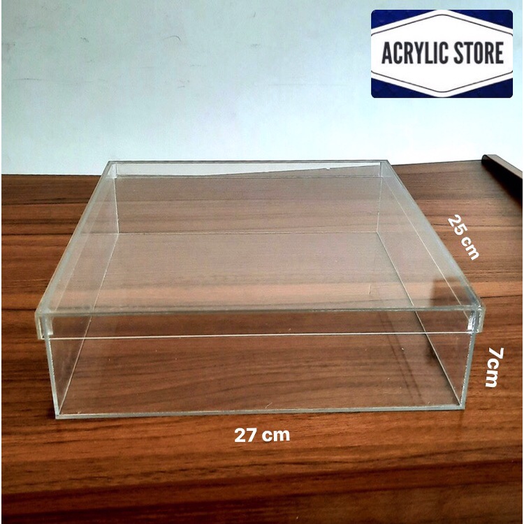 Jual Acrylic Box dengan tutup ukuran sedang / Kotak Akrilik | Shopee ...