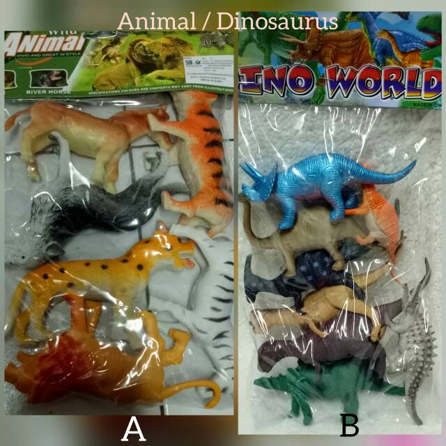 Jual Mainan Binatang hutan/ dinosaurus. | Shopee Indonesia