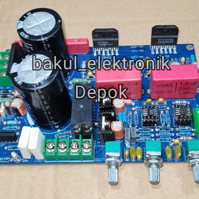 Jual KIT AMPLIFIER LM3886 GAIN CLONE + TONE CONTROL | Shopee Indonesia