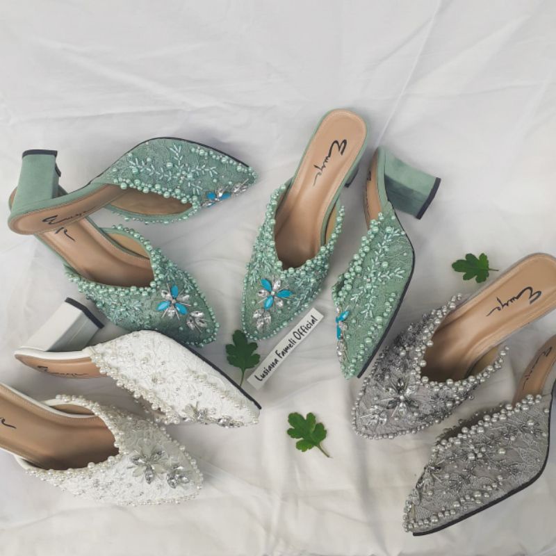 Jual RYUJIN | sepatu heels payet pengantin hak tahu acara formal wisuda ...