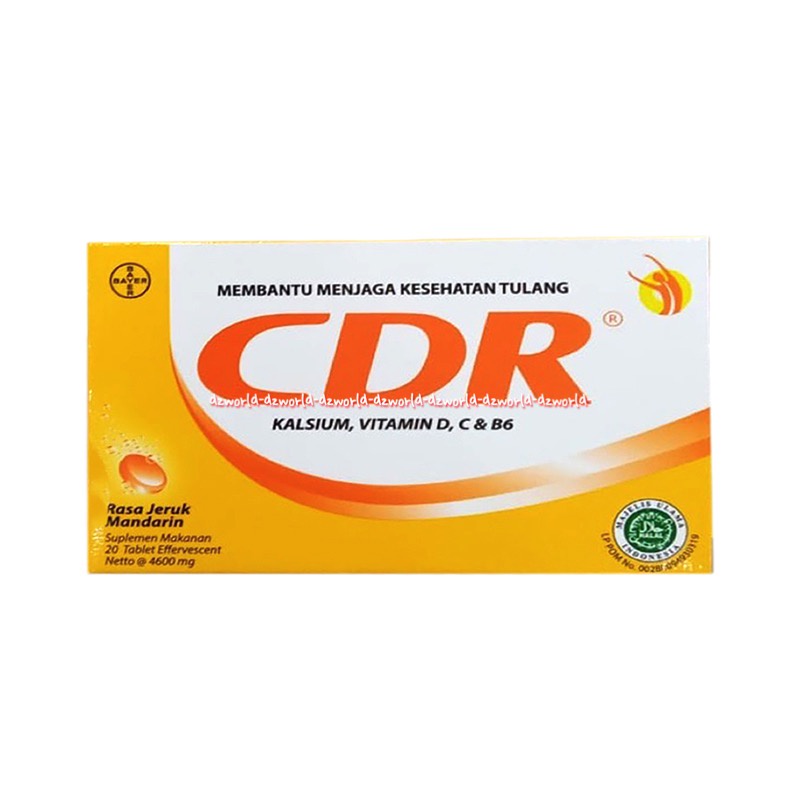 Jual CDR CaLcium D 20tablet Redoxon Calsium-D Vitamin Tulang CDR ...
