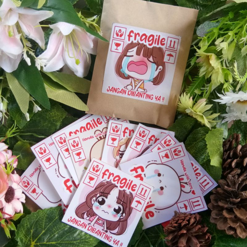 Jual Isi 20 Pcs Stiker Fragile Stiker Fragile Cute Stiker