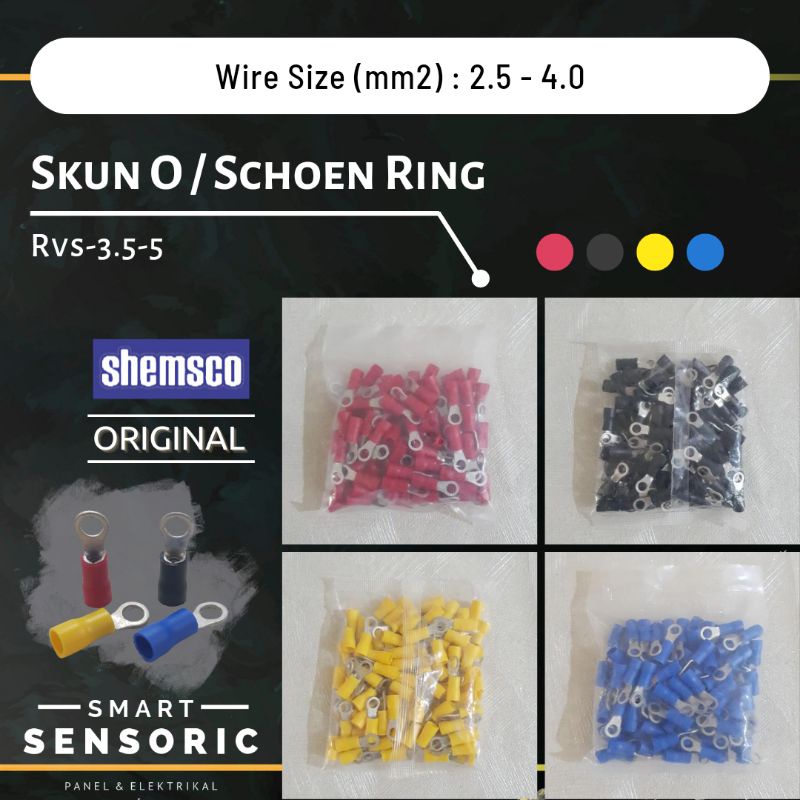 Jual Kabel 2.5mm 4mm Skun O Shemsco RVS-3.5-5 Terminal Cable Schoen ...