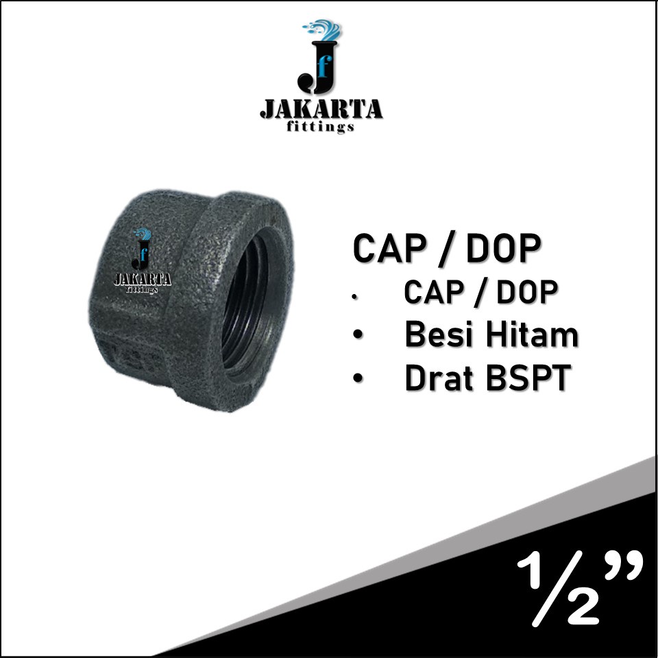 Jual CAP PIPE / DOP PIPA BESI HITAM DRAT BESI BSPT 1/2" 3/4" 1" 1-1/4 ...