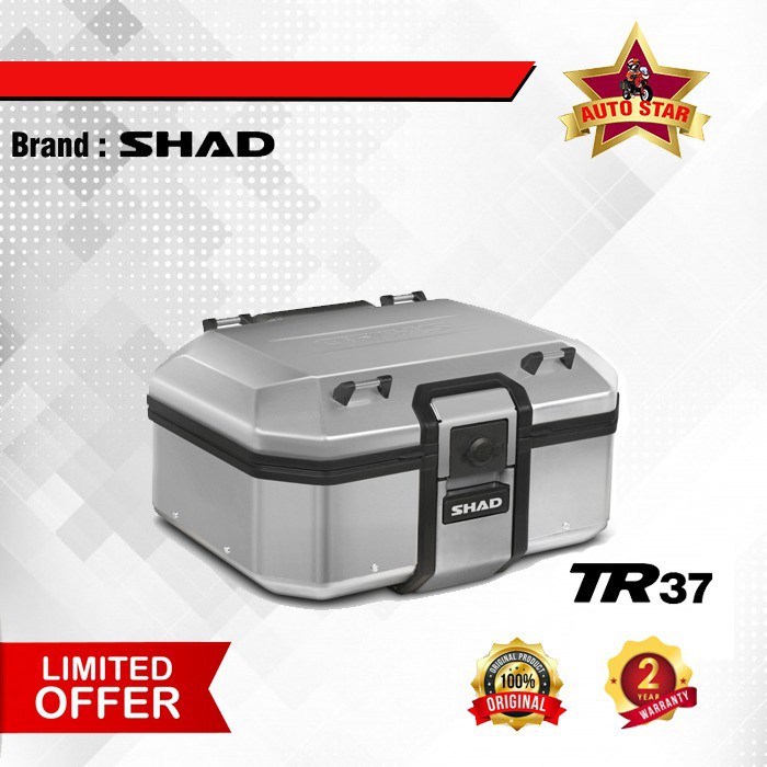 Jual BOX MOTOR ATAS TOP BOX SHAD TERRA TR37 BOX ATAS SILVER | Shopee ...