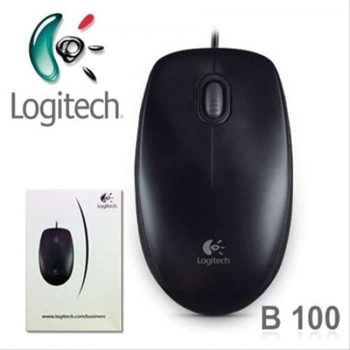 Jual Mouse Logitech B100 OPTICAL USB ORIGINAL - HITAM | Shopee Indonesia