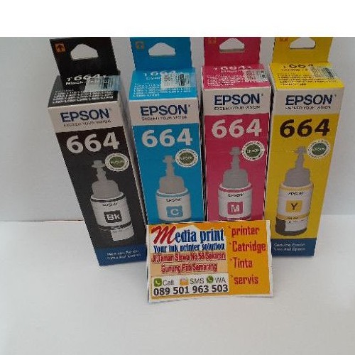 Jual TINTA ORIGINAL EPSON 100% 664 CMYK | Shopee Indonesia