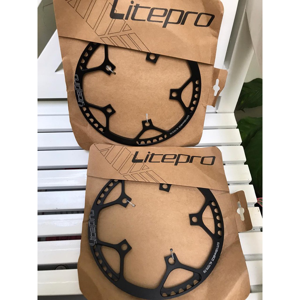 Jual NEW LITEPRO CHAINRING 53T BCD 130-HITAM | Shopee Indonesia