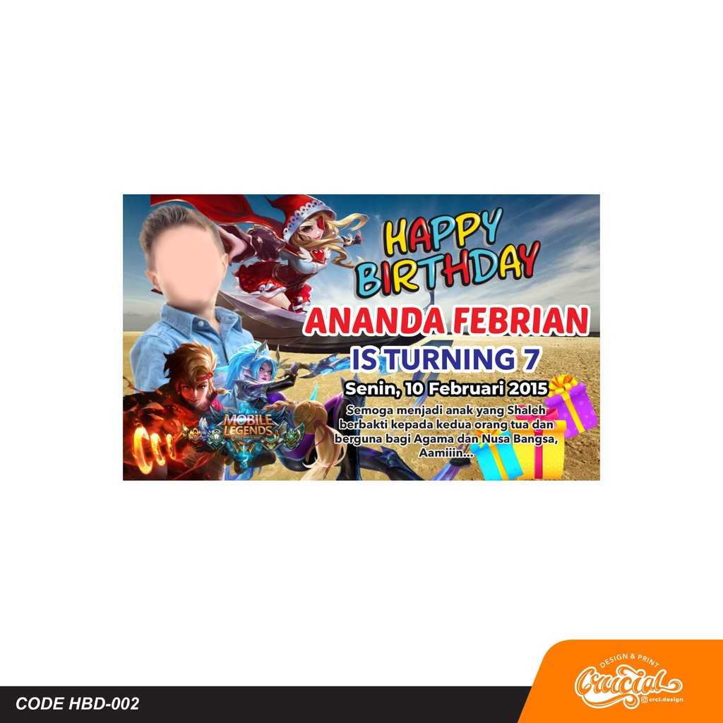 Jual Cetak Kartu Sticker Ucapan Ulang Tahun Anak Birthday Custom Nama ...