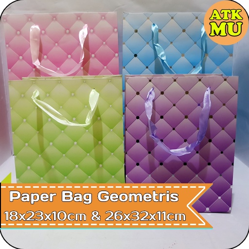 Jual Paper Bag Tikar Geomatris 18x23x10cm (S) HP | Shopee Indonesia