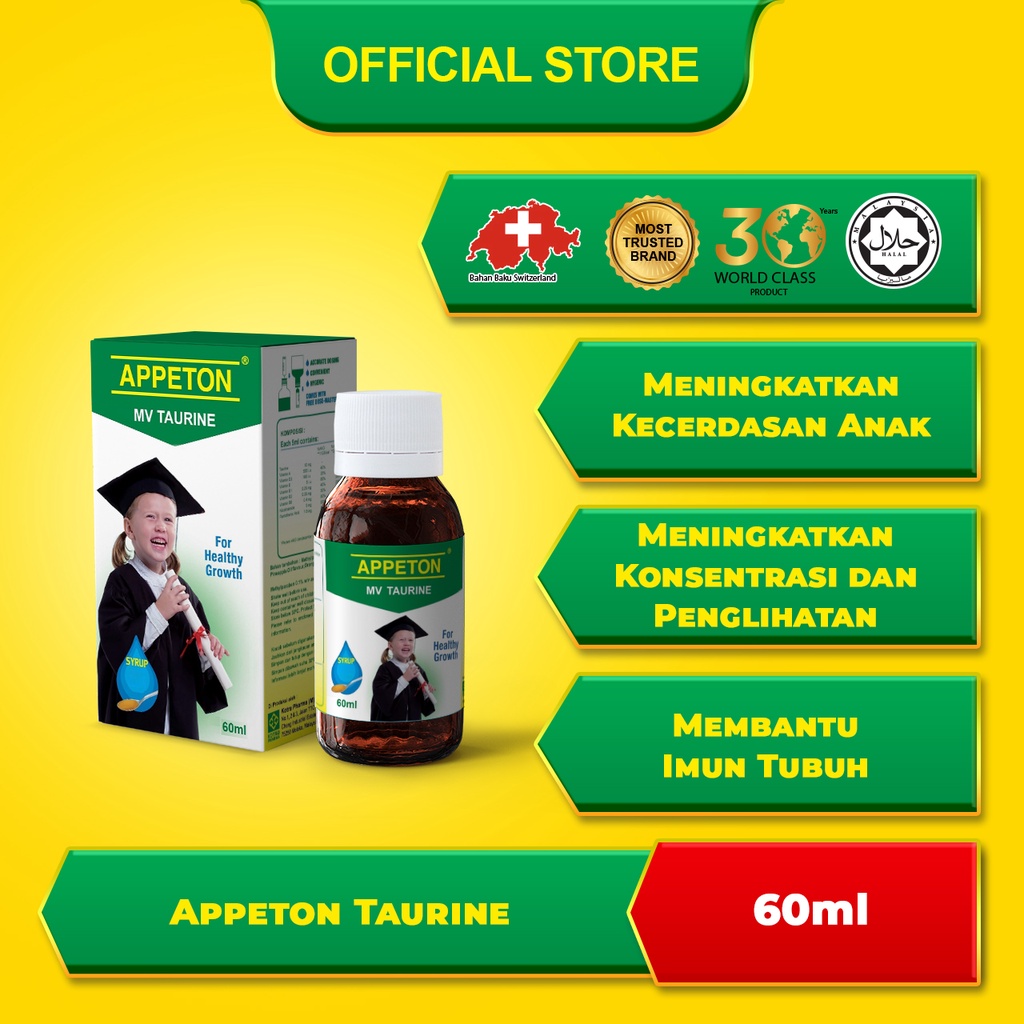 Jual Appeton Taurine Syrup 60ml SUPER MURAH | Shopee Indonesia