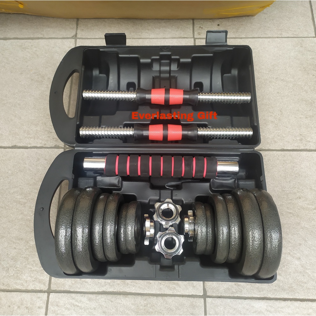 Jual Dumbell Barbel Set Box Full Chrome 20kg Jaminan Termurah | Shopee ...