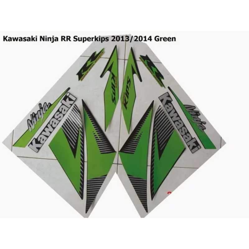 Jual lis body striping Kawasaki New Ninja RR 150 2014 Super Kips Hijau ...