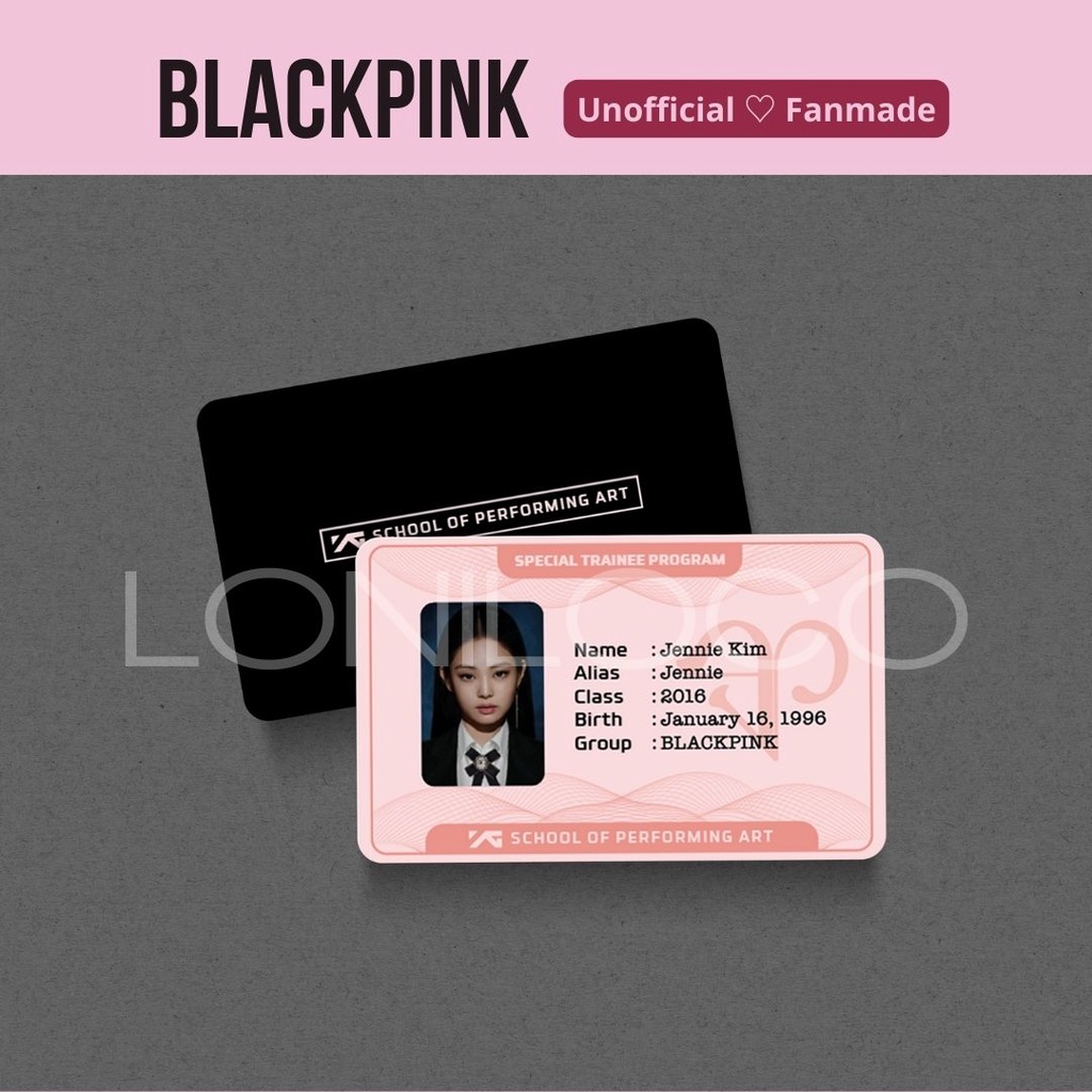 Jual Photocard Blackpink Student ID Card Jennie Jisoo Rose Lisa ...