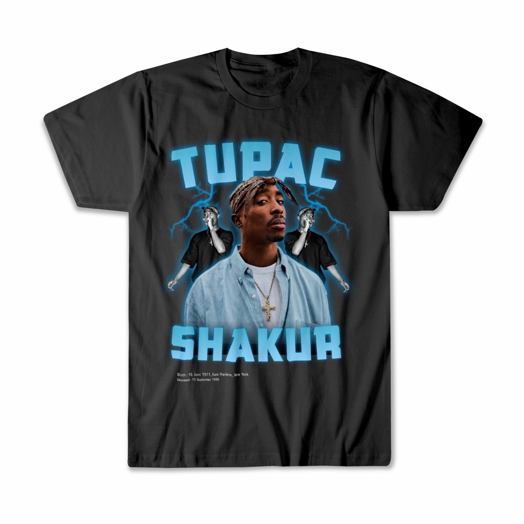 Jual TUPAC SHAKUR TEE 1.0 | KAOS TUPAC | KAOS HOMAGE | Shopee Indonesia