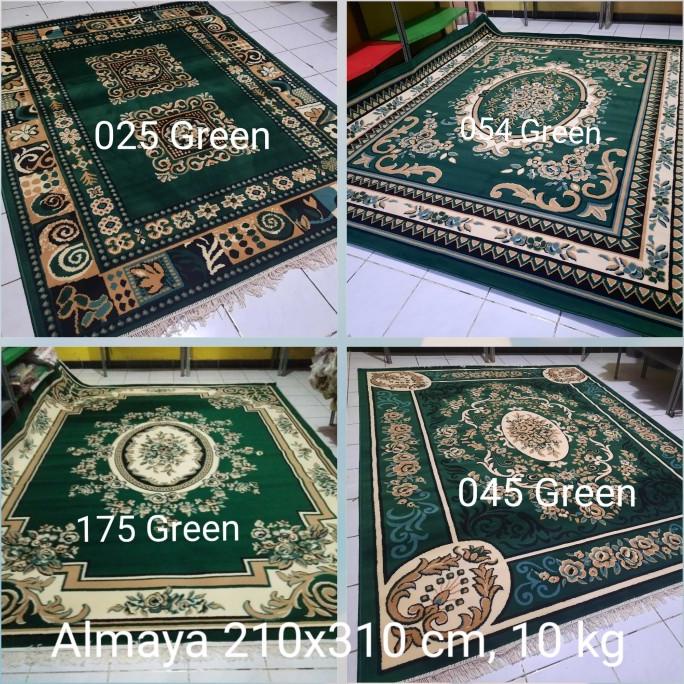 Jual Karpet Permadani Besar Jumbo Hijau Almaya 210x310 cm | Shopee ...