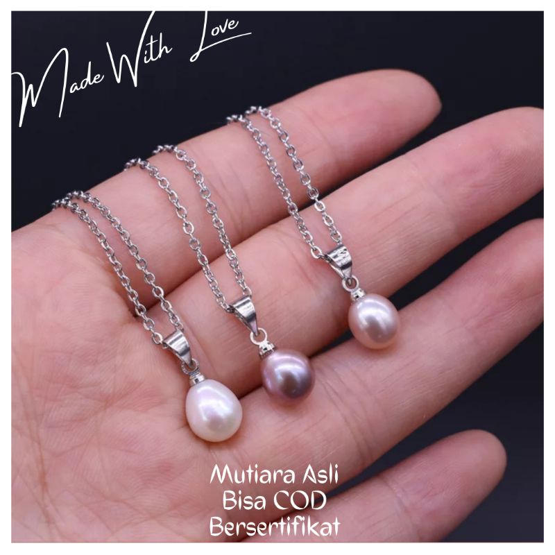 Jual Liontin Perak Asli 100% Original S925 Mutiara Air Tawar Lombok ...