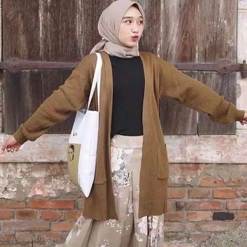 Jual LONG BELLE CARDY OVERSIZE / Cardigan Rajut Belle Premium / Long Cardy Rajut / Belle Cardy ...