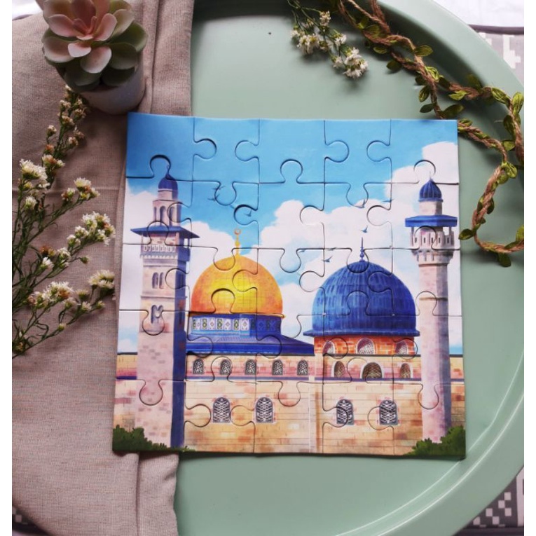 Jual Puzzle 3 Masjid Istimewa / Puzzle anak Islam Masjid Nabawi ...