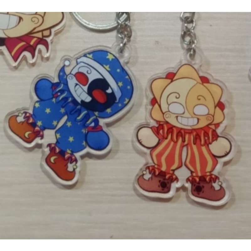 Jual FNAF SECURITY BREACH KEYCHAIN (SUNDROP & MOONDROP) | Shopee Indonesia
