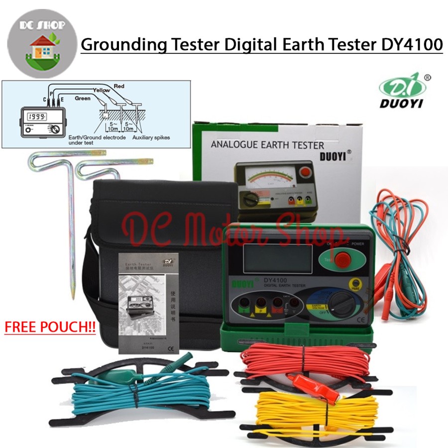 Jual DUOYI Digital Earth Grounding Tester DY4100 Ground Resistance ...