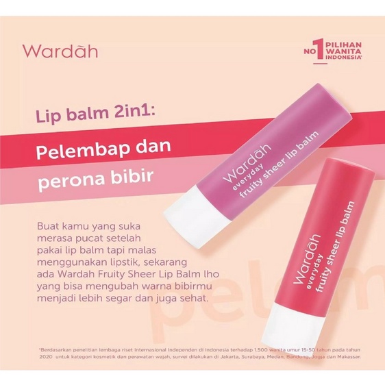Jual Wardah Everyday Fruity Sheer Lip Balm 4 g | Shopee Indonesia