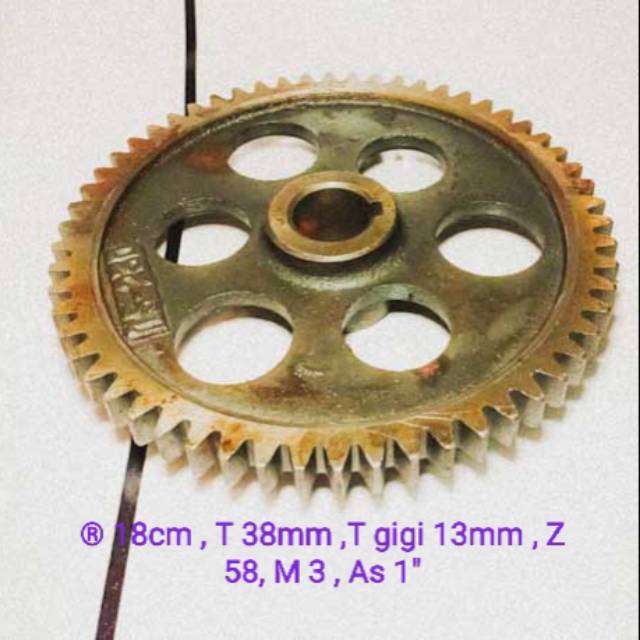 Jual Pinion spur gear 18 cm M3 Z58 As1" | Shopee Indonesia
