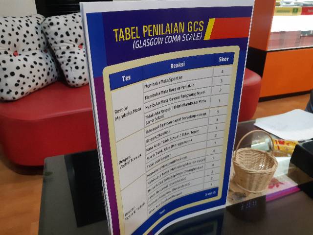 Jual Poster Tabel GCS, Poster Glasgow Coma Scale, Poster UGD | Shopee ...
