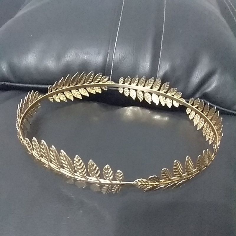 Jual bando hiasan kepala yunani romawi daun emas golden leaf romawi ...
