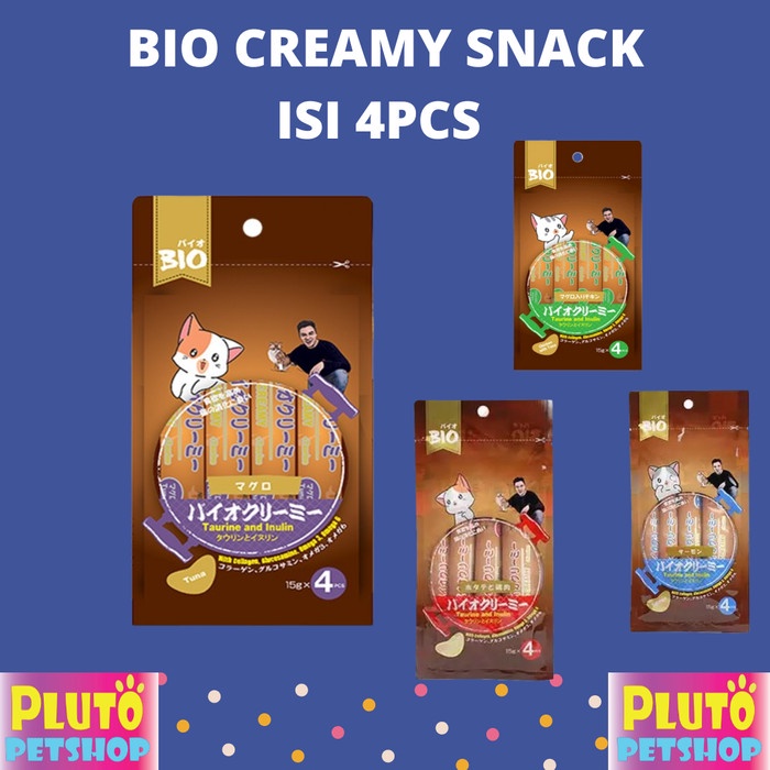 Jual Bio Creamy Snack Kucing isi 4pcs | Shopee Indonesia