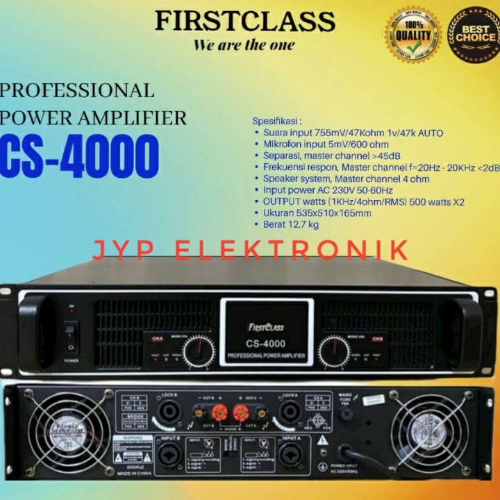 Jual POWER AMPLIFIER FIRSTCLASS CS 4000/ CS4000 FIRST CLASS ORIGINAL ...