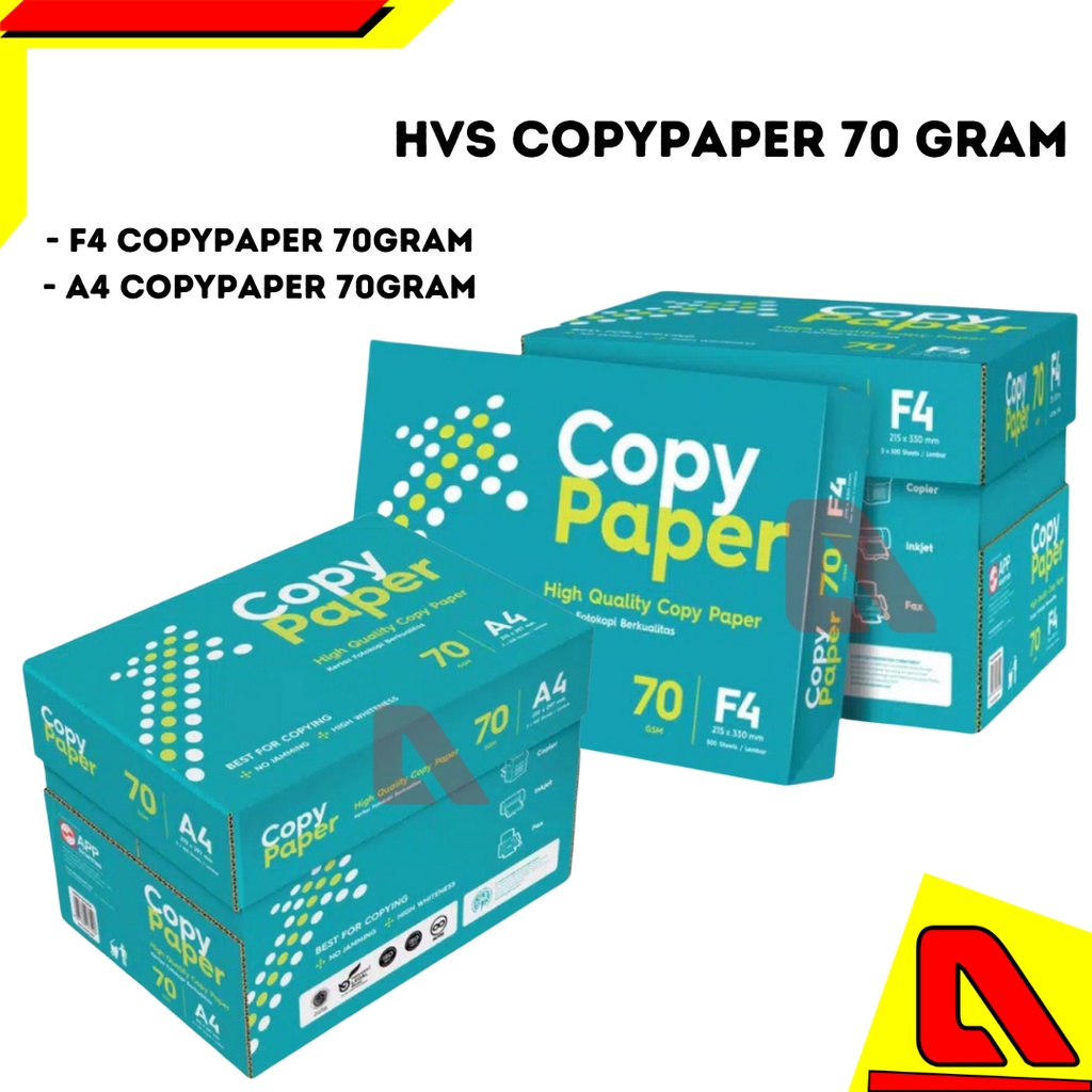 Jual KERTAS HVS F4 A4 70 GRAM COPYPAPER 1 RIM ECER MURAH | Shopee Indonesia