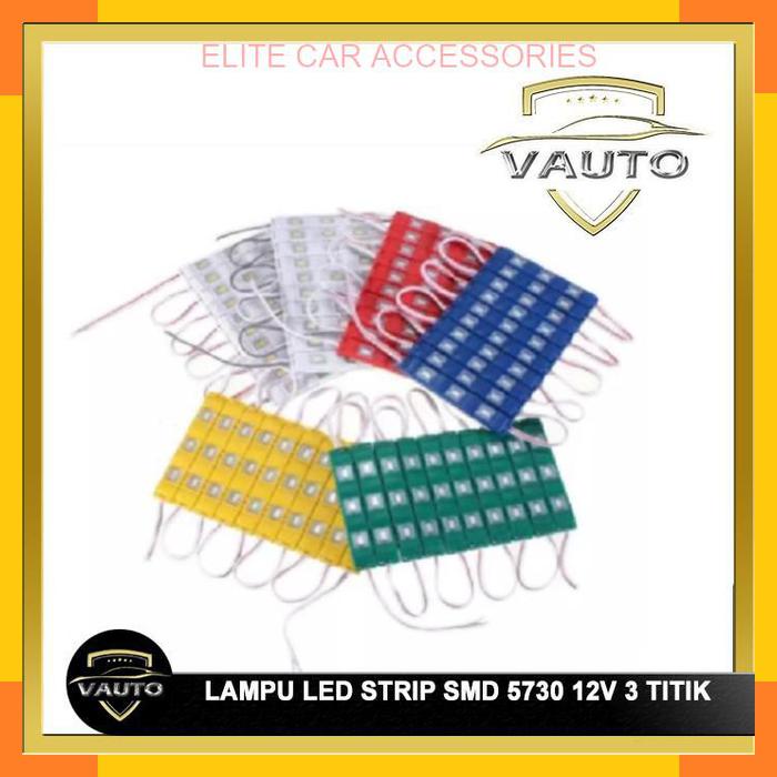 Jual Lampu LED Strip Modul SMD 5730 3 Titik Mata 12V | Shopee Indonesia