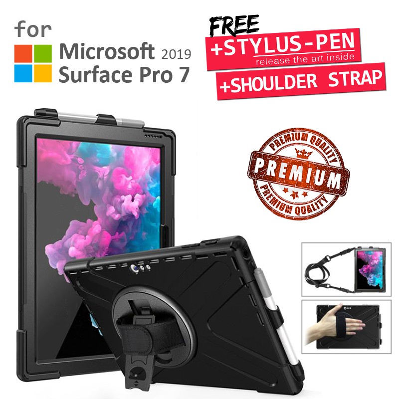 Jual Microsoft Surface Pro 7 2019 - Strap Full Protection Armor Case ...