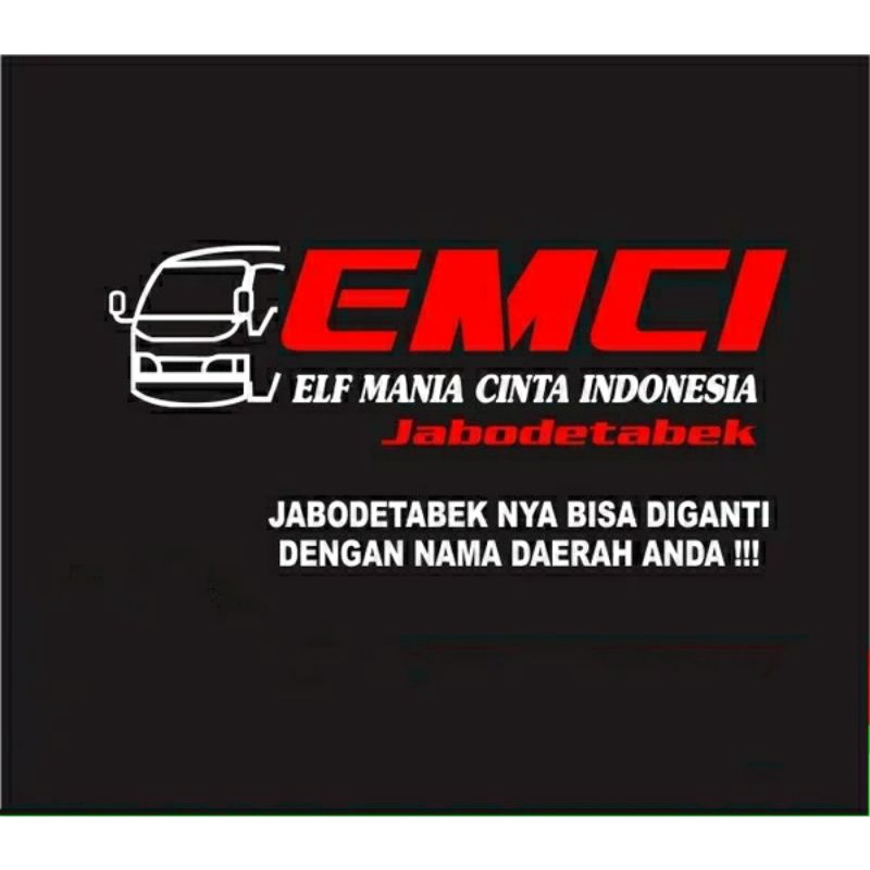 Jual Stiker Cutting Mobil EMCI ELF MANIA COMMUNITY INDONESIA | Shopee ...