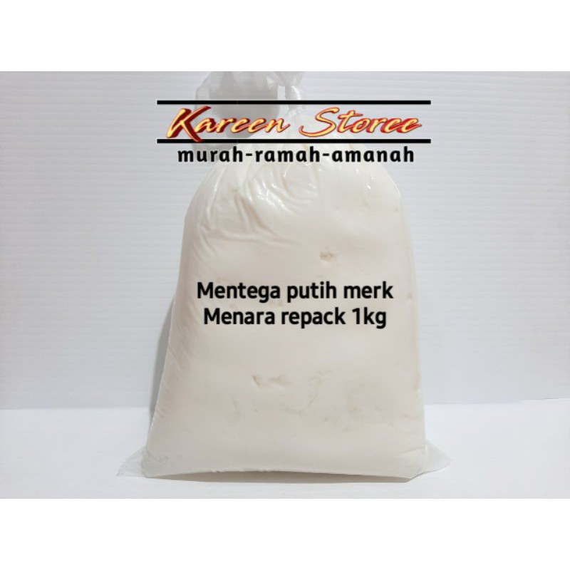 Jual Mentega Putih tawar merk Menara 1kg | Shopee Indonesia