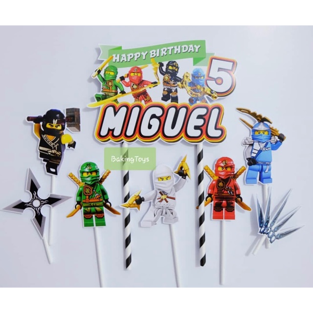 Jual Ninja Go Ninjago Topper Cake Birthday / Hiasan Kue Ulang Tahun ...
