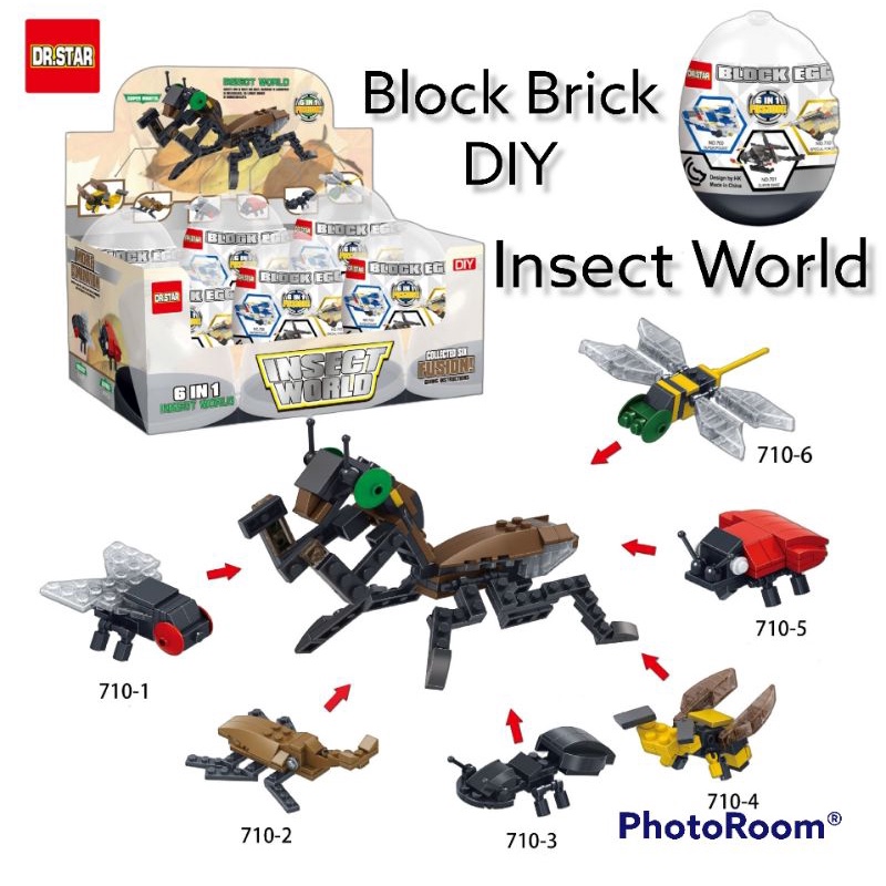 Jual Block Brick Insect World Toys DIY Mainan Edukasi Anak Serangga ...