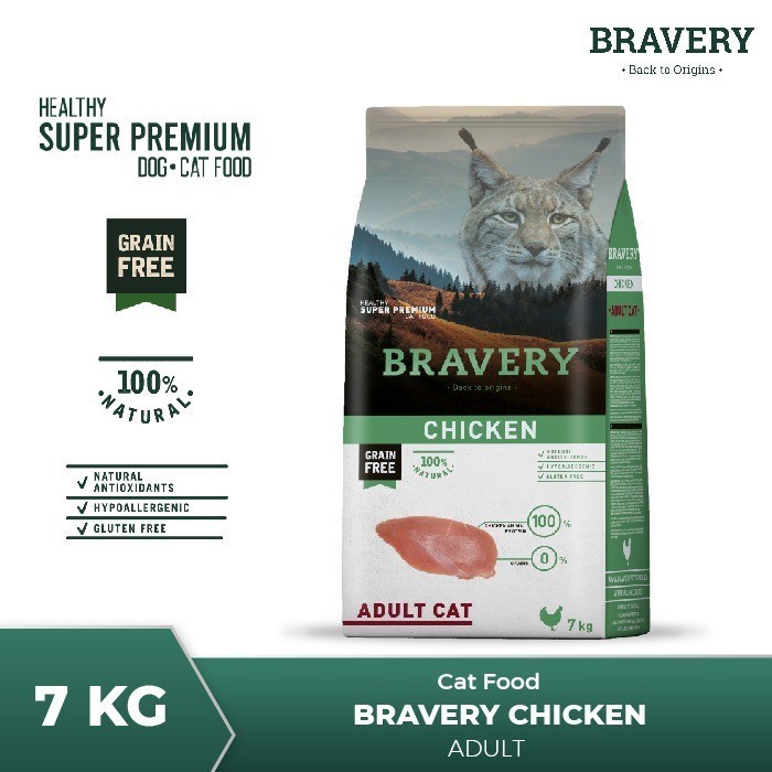 Jual Bravery Adult Chicken Cat Food 7kg - Makanan Kucing Dewasa PSID11 ...