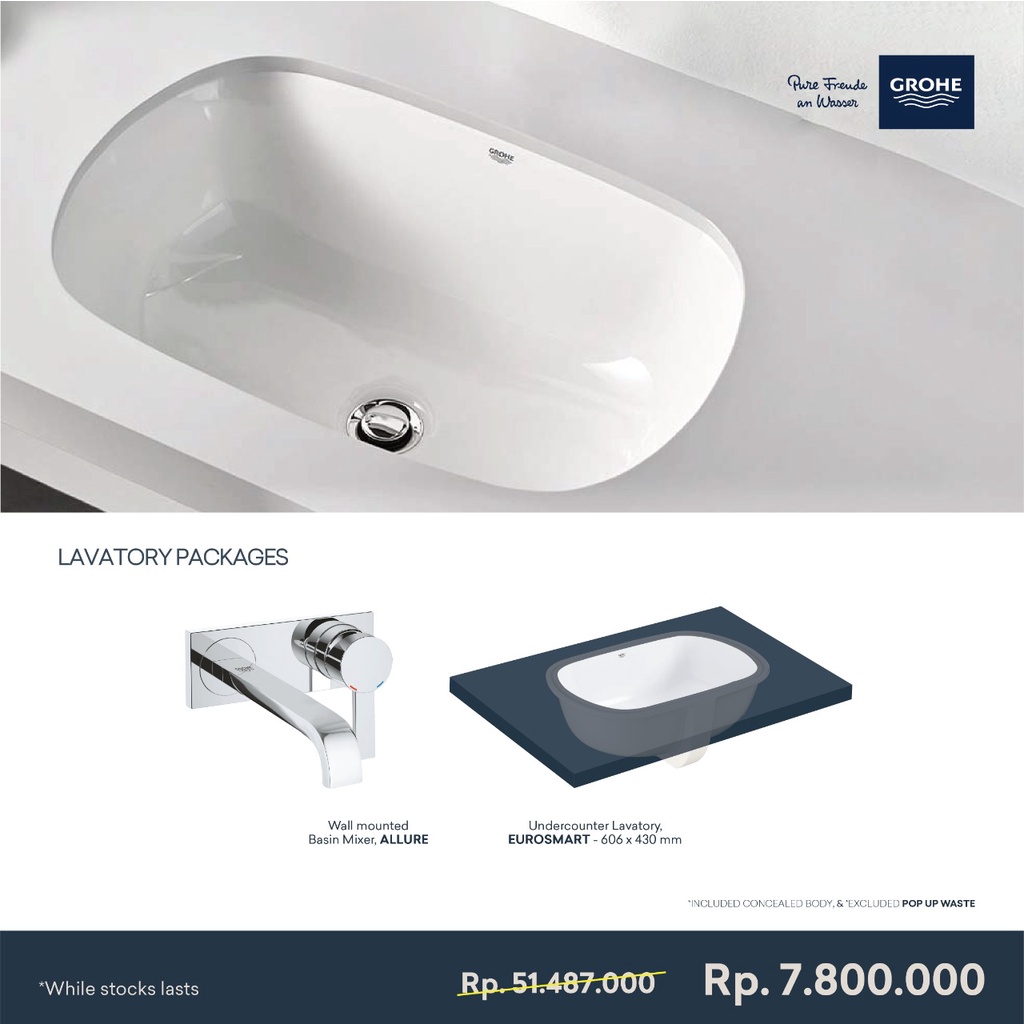 Jual Grohe Lavatory Packages / Grohe Paket Wastafel | Shopee Indonesia