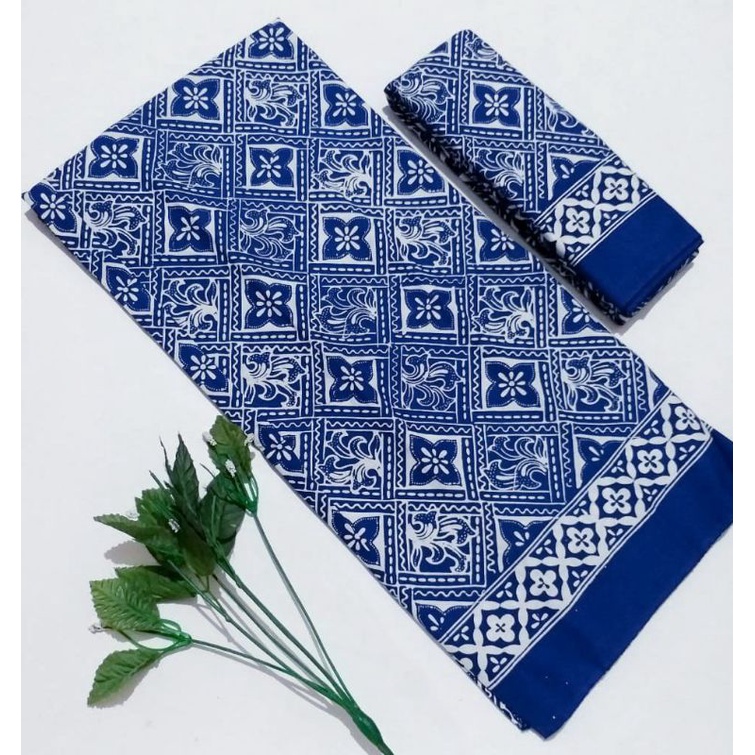 Jual Kain Batik Cap Biru BCA Bahan Batik Warna Biru Kain Batik Cap Biru ...
