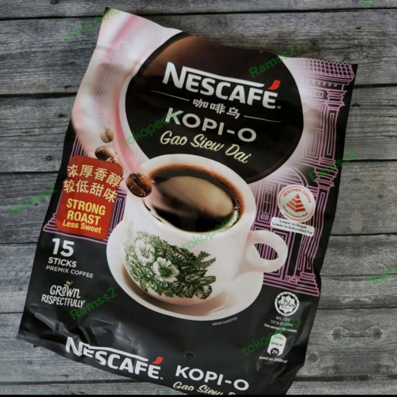 Jual Nescafe Kopi O Gao Siew Dai Strong Roast Less Sweet | Shopee Indonesia