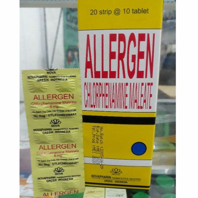 Jual ALLERGEN Tablet Per strip isi 10 Tablet - Obat Alergi, Pilek ...